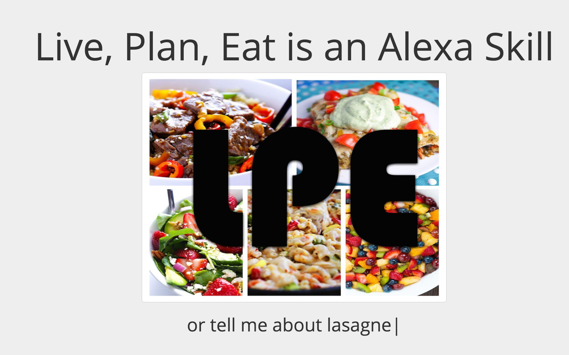 Live Plan Eat - Alexa Skill | Devpost