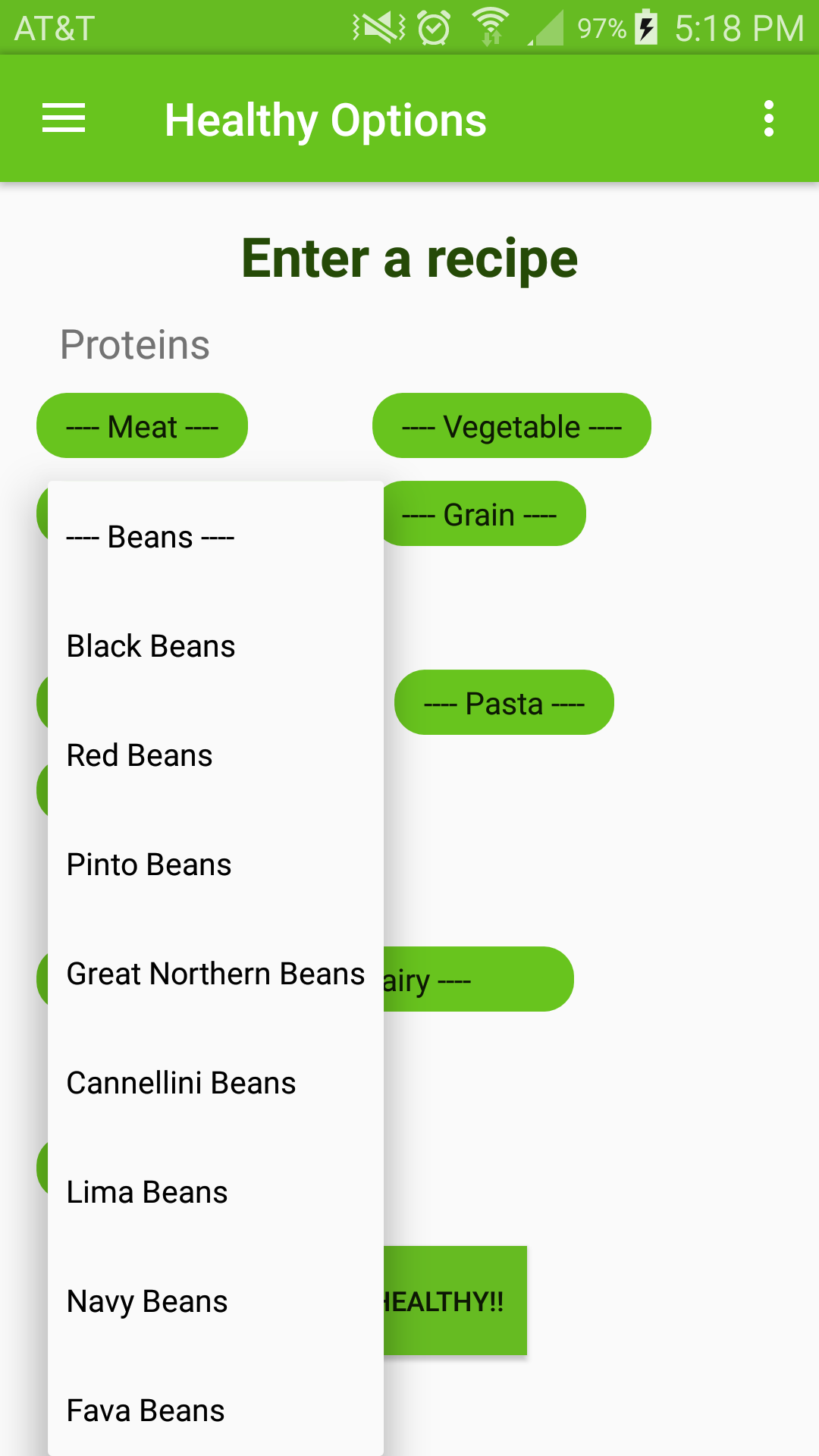 Healthy Options | Devpost