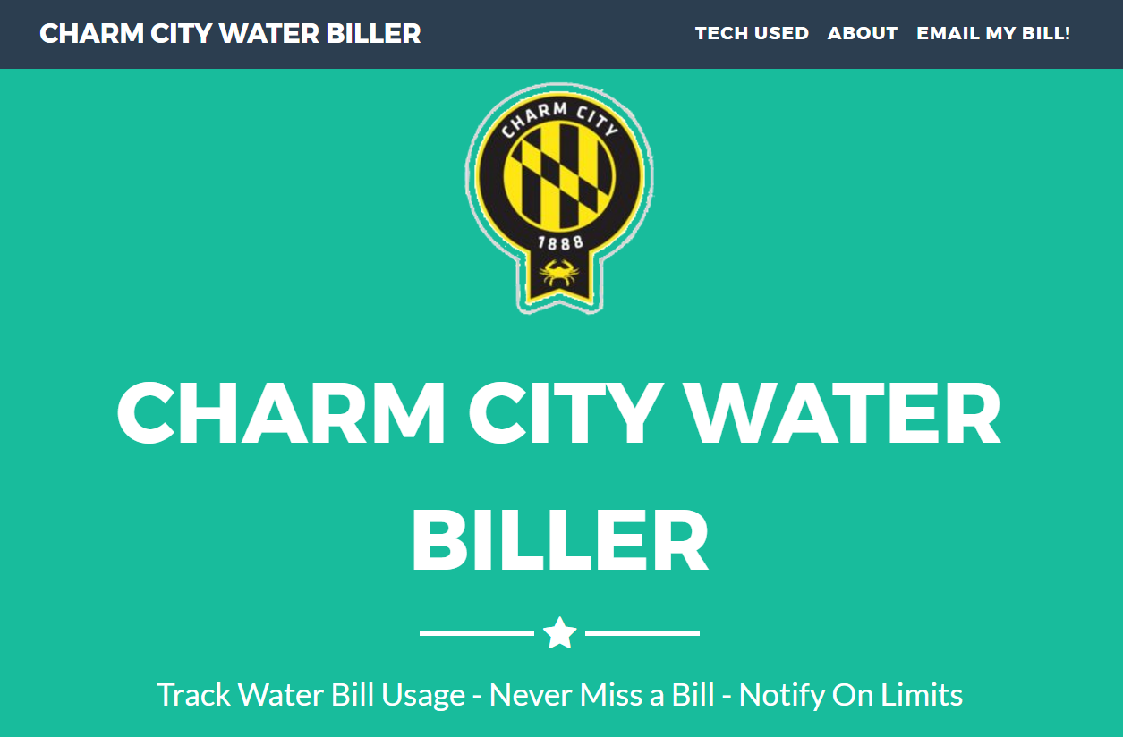 Charm City Water Biller | Devpost