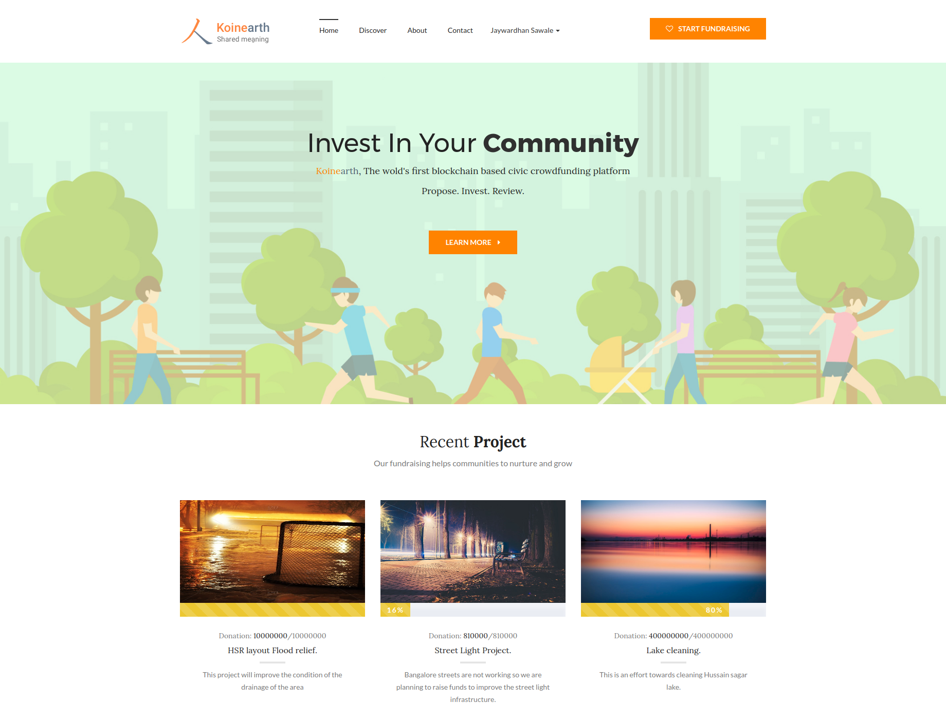 koinearth civic crowdfunding | Devpost