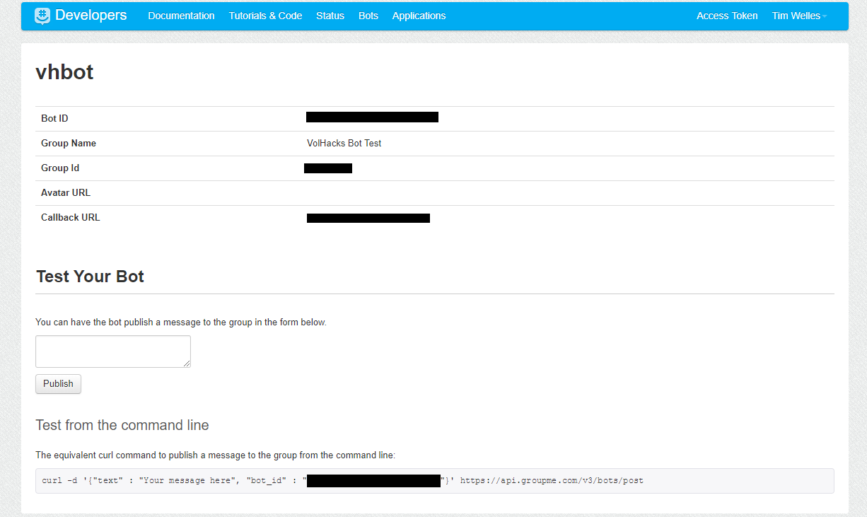 VolHacks GroupMe Bot | Devpost
