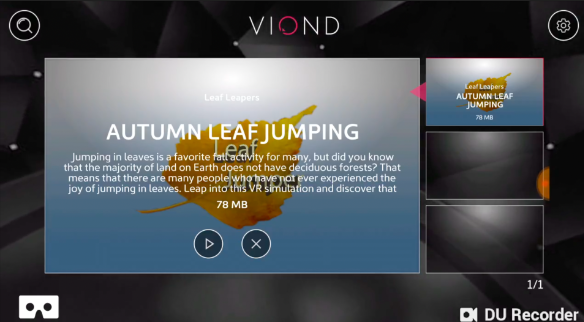 Autumn Leaf Jumper: Viond VR App #VRBucketList | Devpost