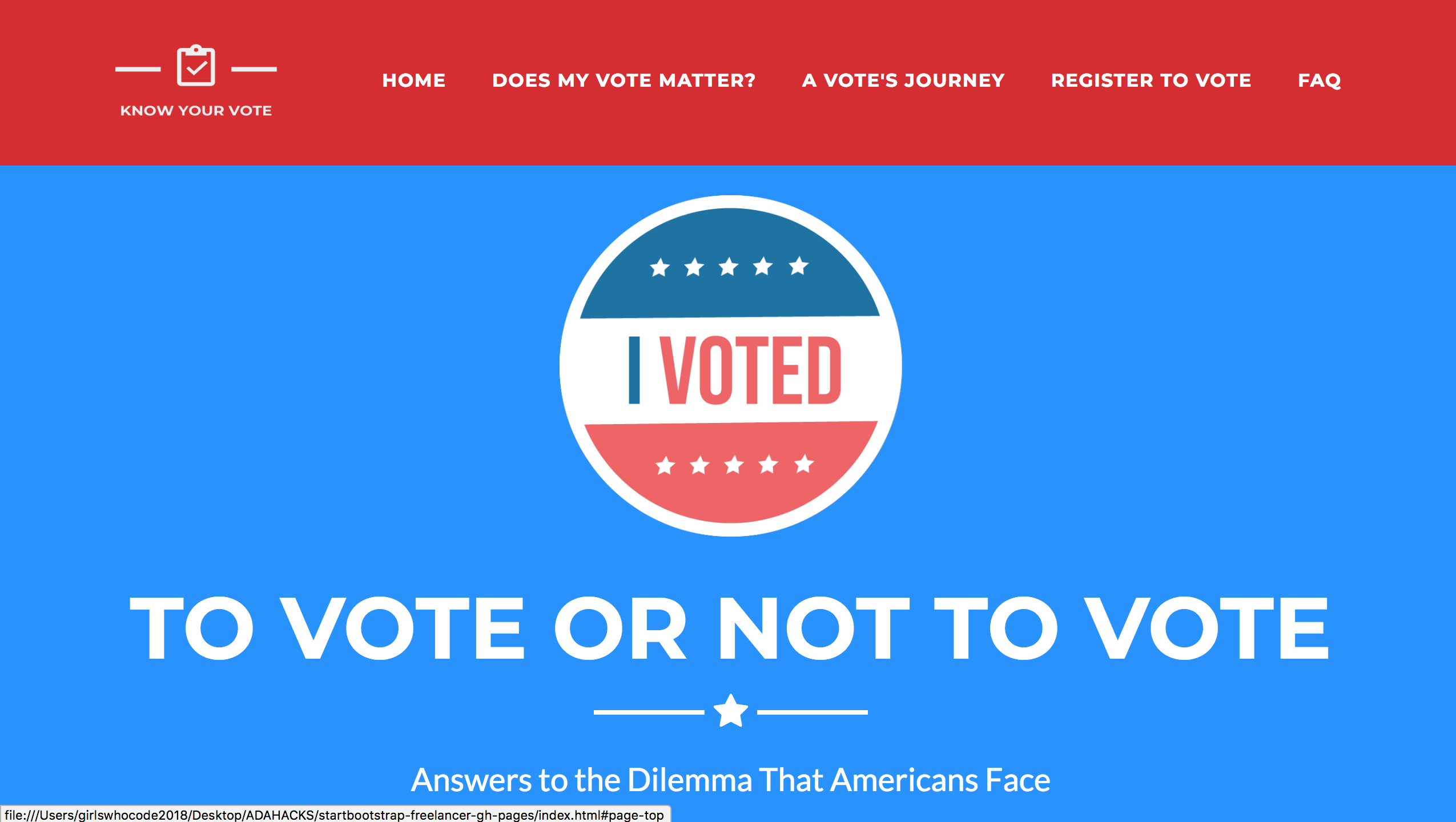 Team Squad - Know Your Vote | Devpost