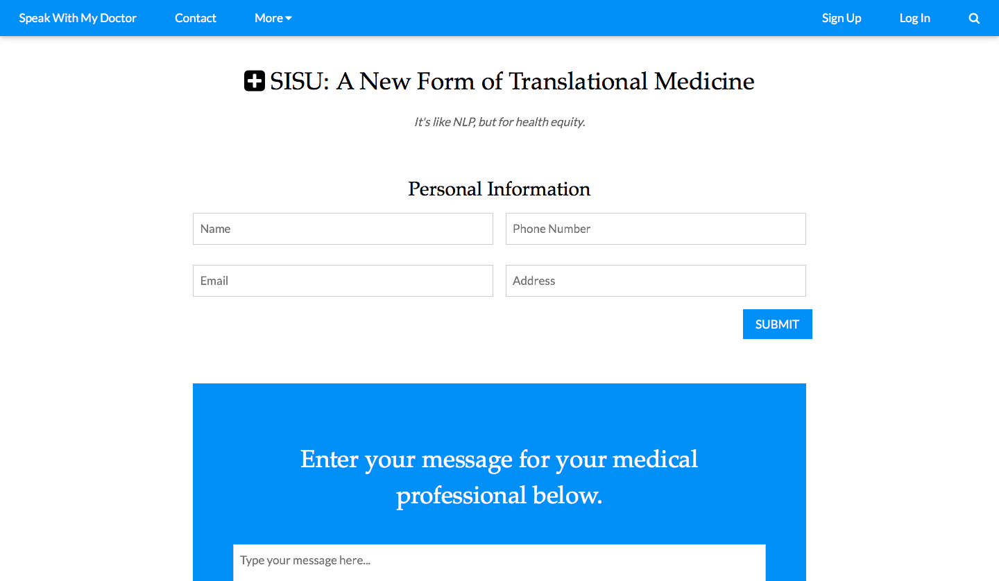 Translational Medicine: sisu | Devpost