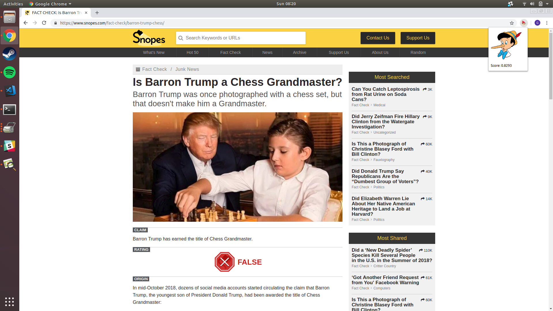 Pinocchio - Fake News Detector | Devpost