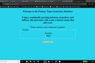 Fantasy Name Generator DB | Devpost