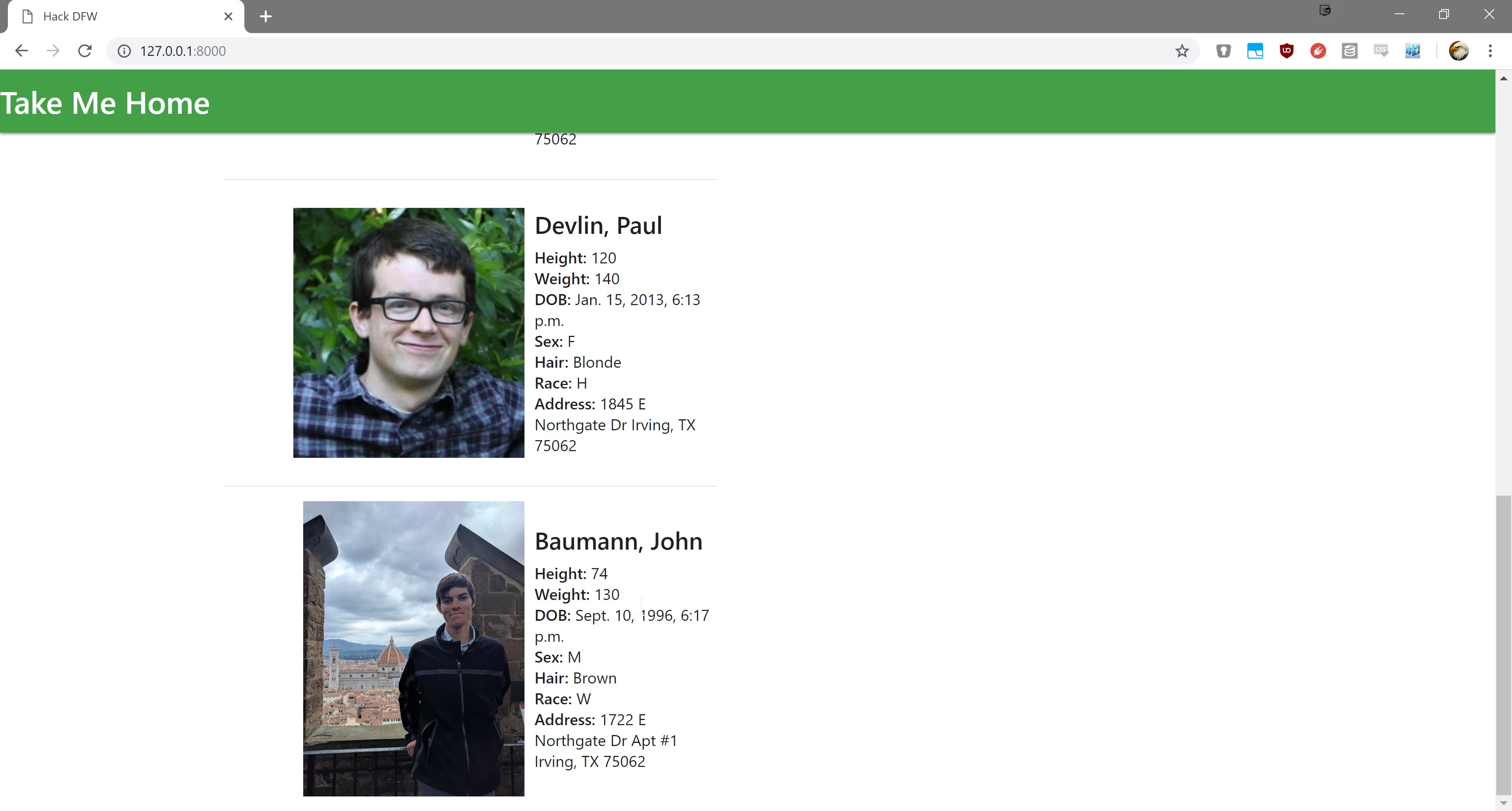 Take Me Home | Devpost