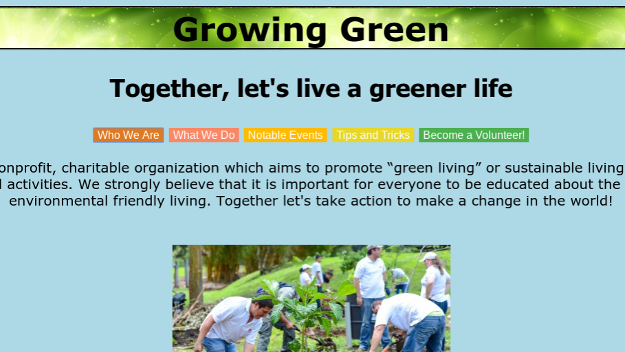 Growing Green- "Best Social Good Website" Challenge | Devpost