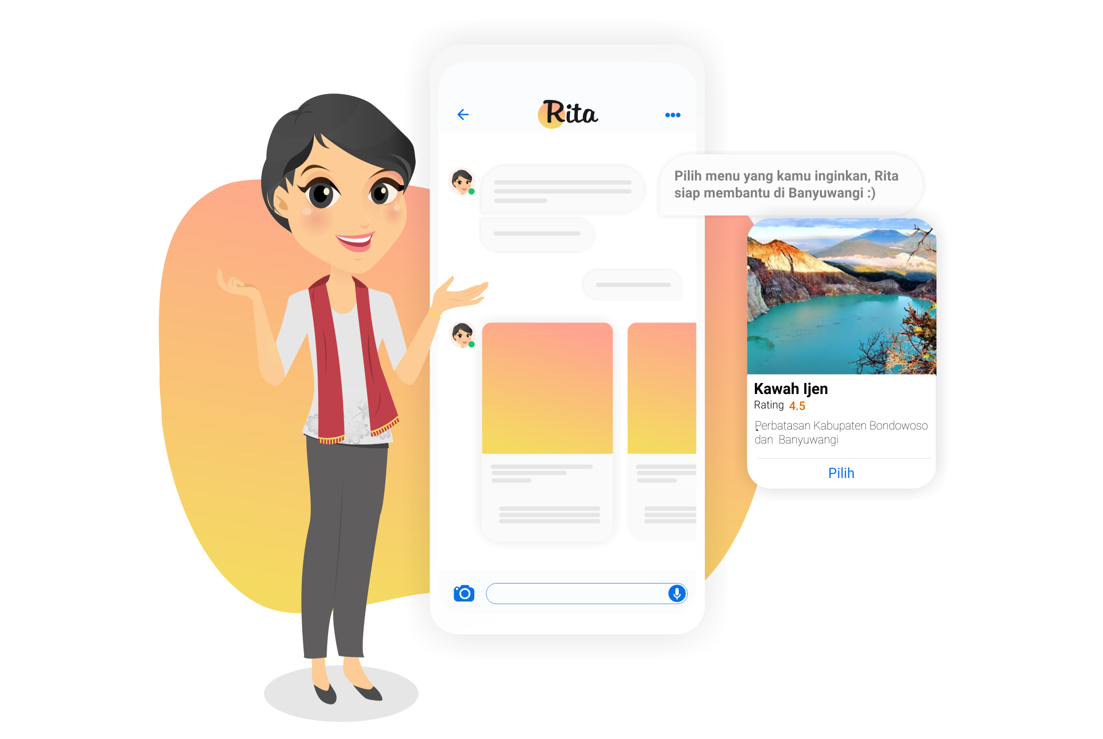 RITA - Virtual Assistant Chatbot Wisatawan Banyuwangi | Devpost