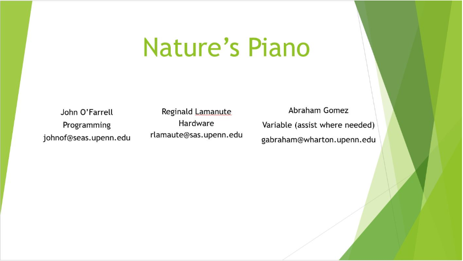 Nature's Piano | Devpost