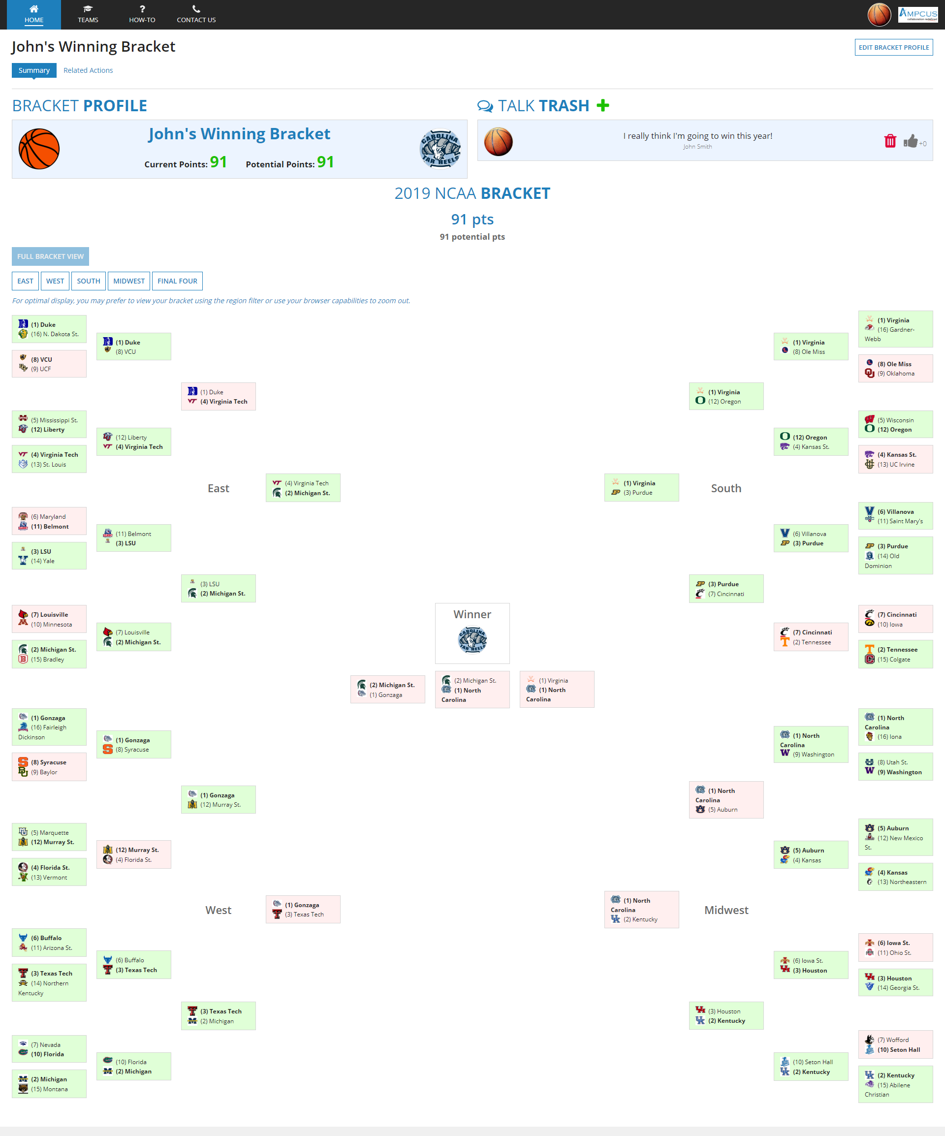 March Madness Bracket Challenge | Devpost