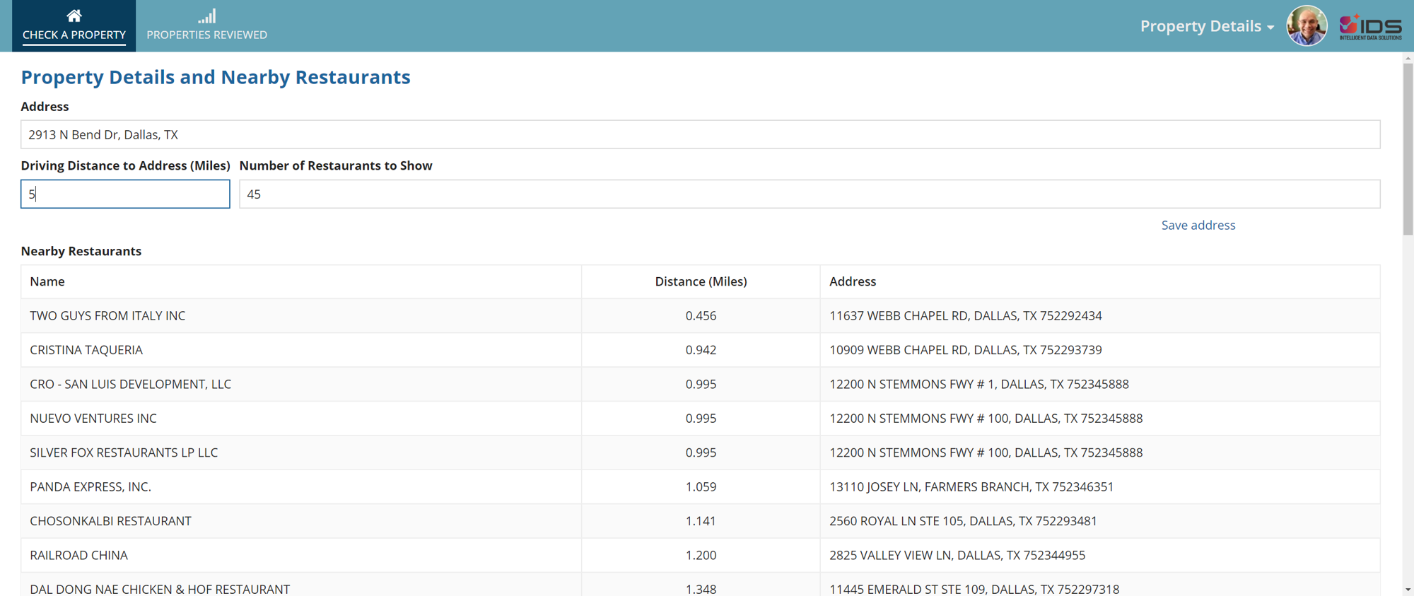 IDS - Data Enrichment Platform - Property Details | Devpost