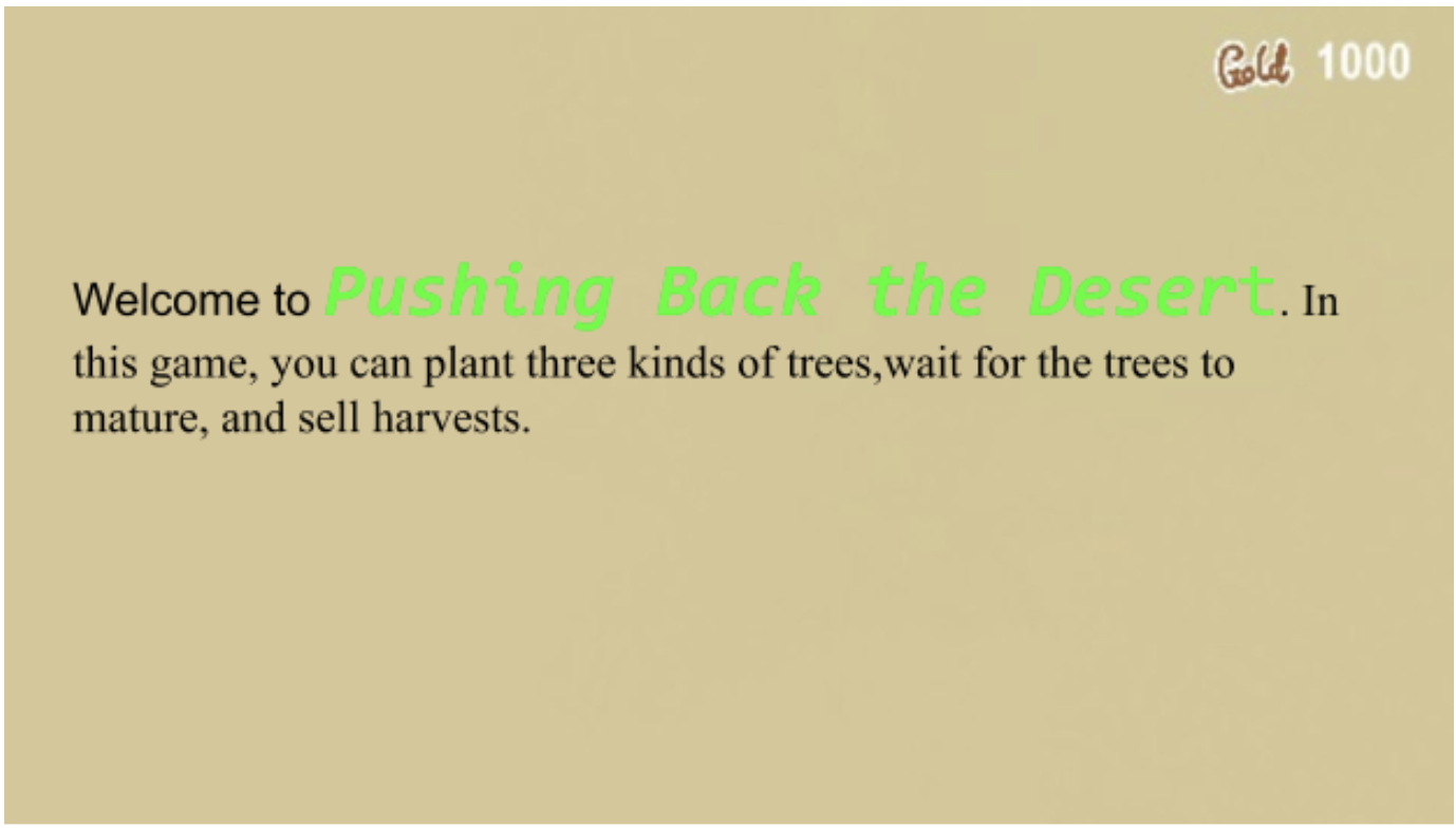 Pushing back the Desert | Devpost