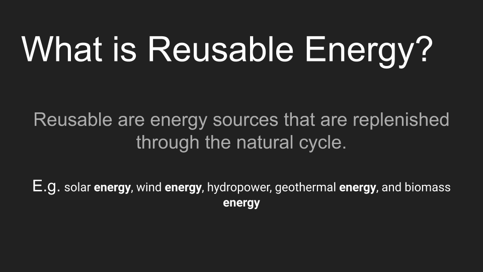 Reusable Energy | Devpost