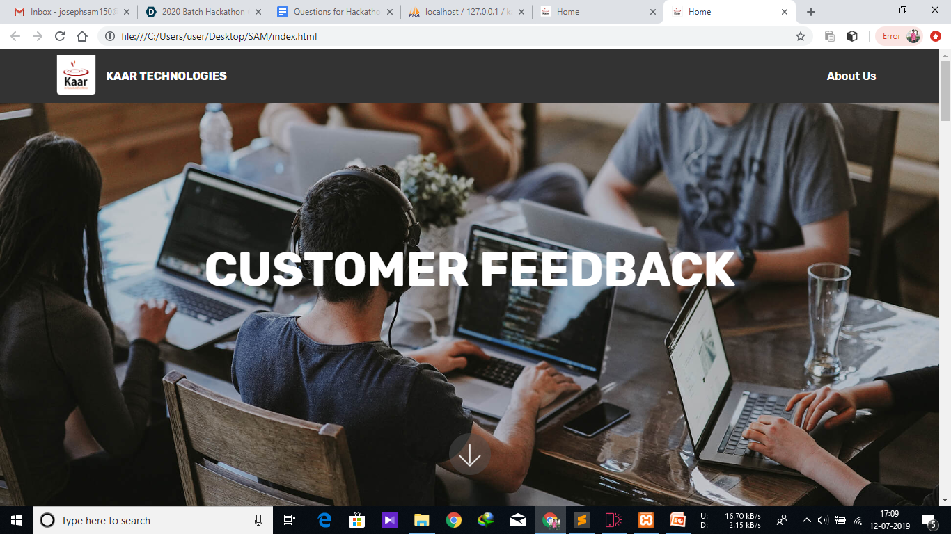 Customer Feedback Solution | Devpost