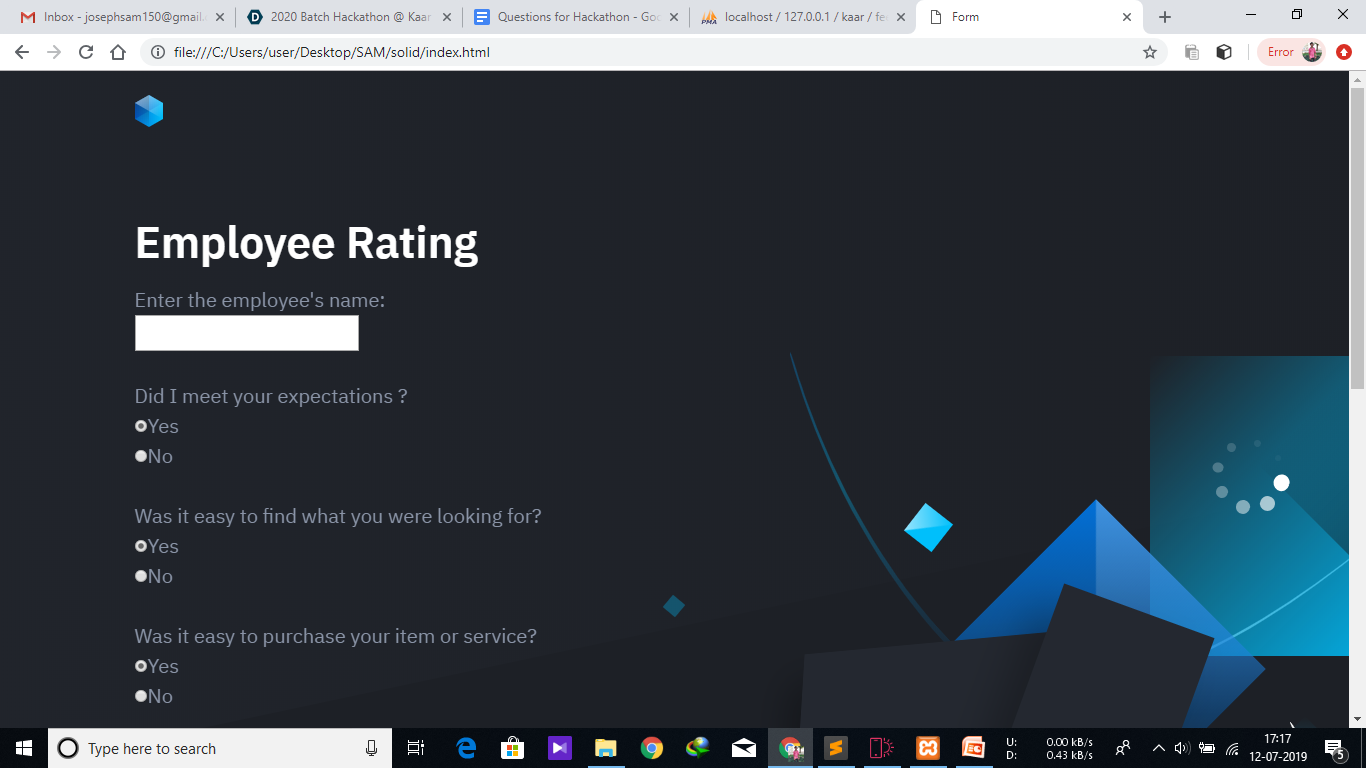 Customer Feedback Solution | Devpost