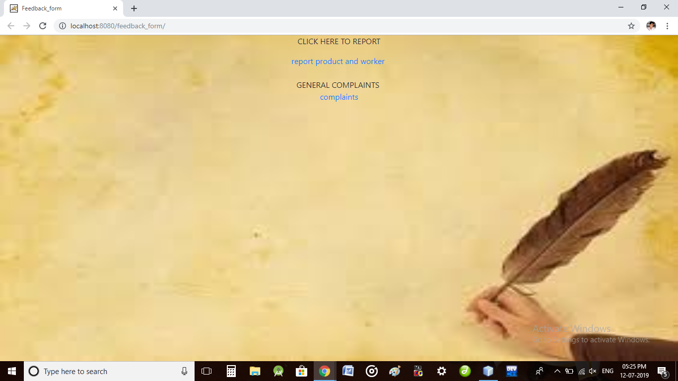 FEEDBACK FORM | Devpost