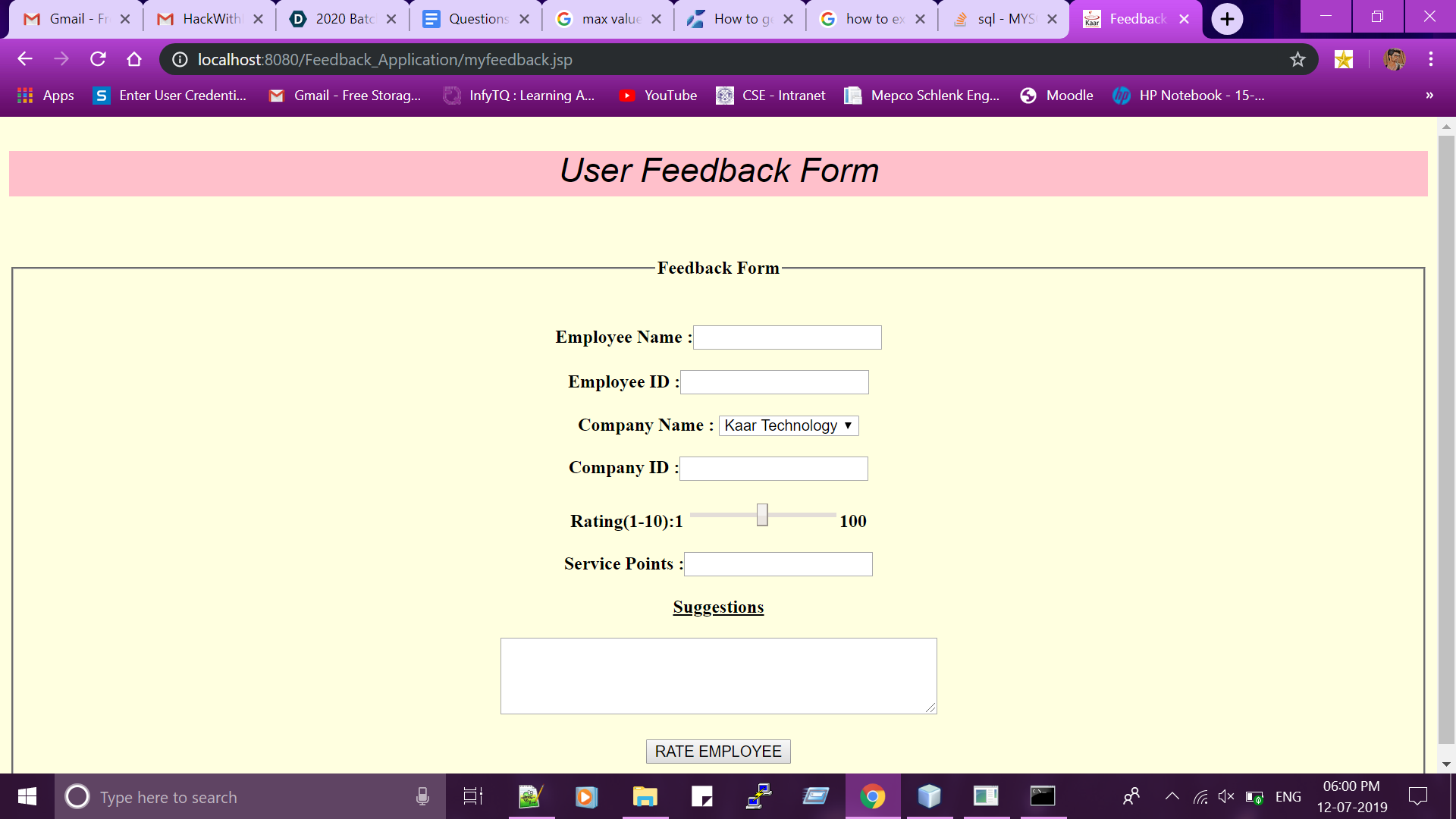EmployeeFeedbackApplication | Devpost