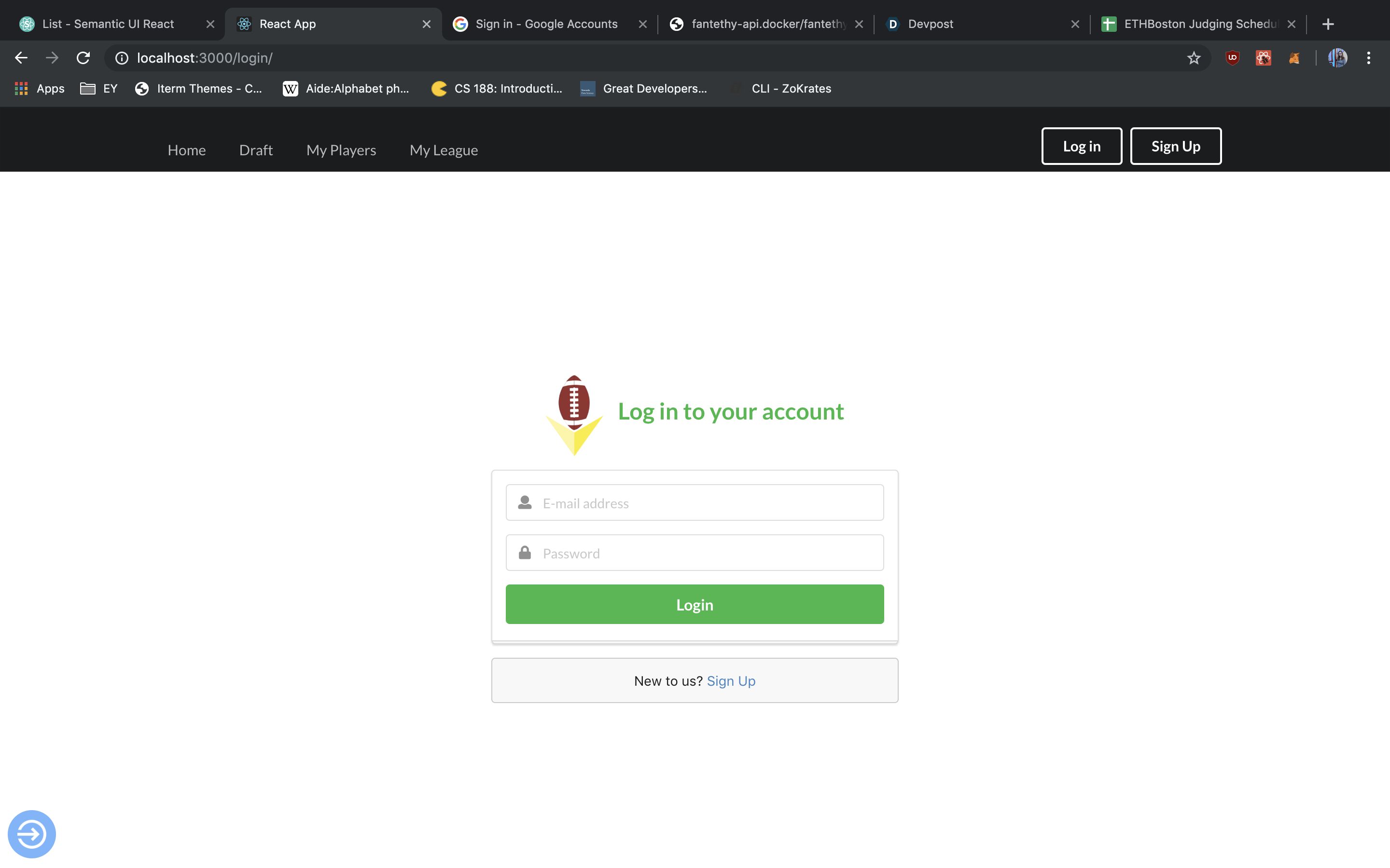 Fantethy Football | Devpost