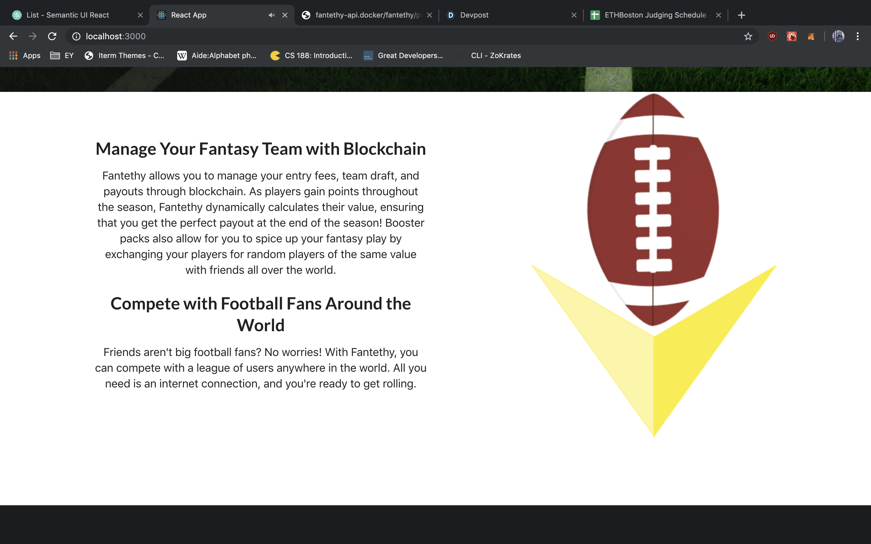 Fantethy Football | Devpost
