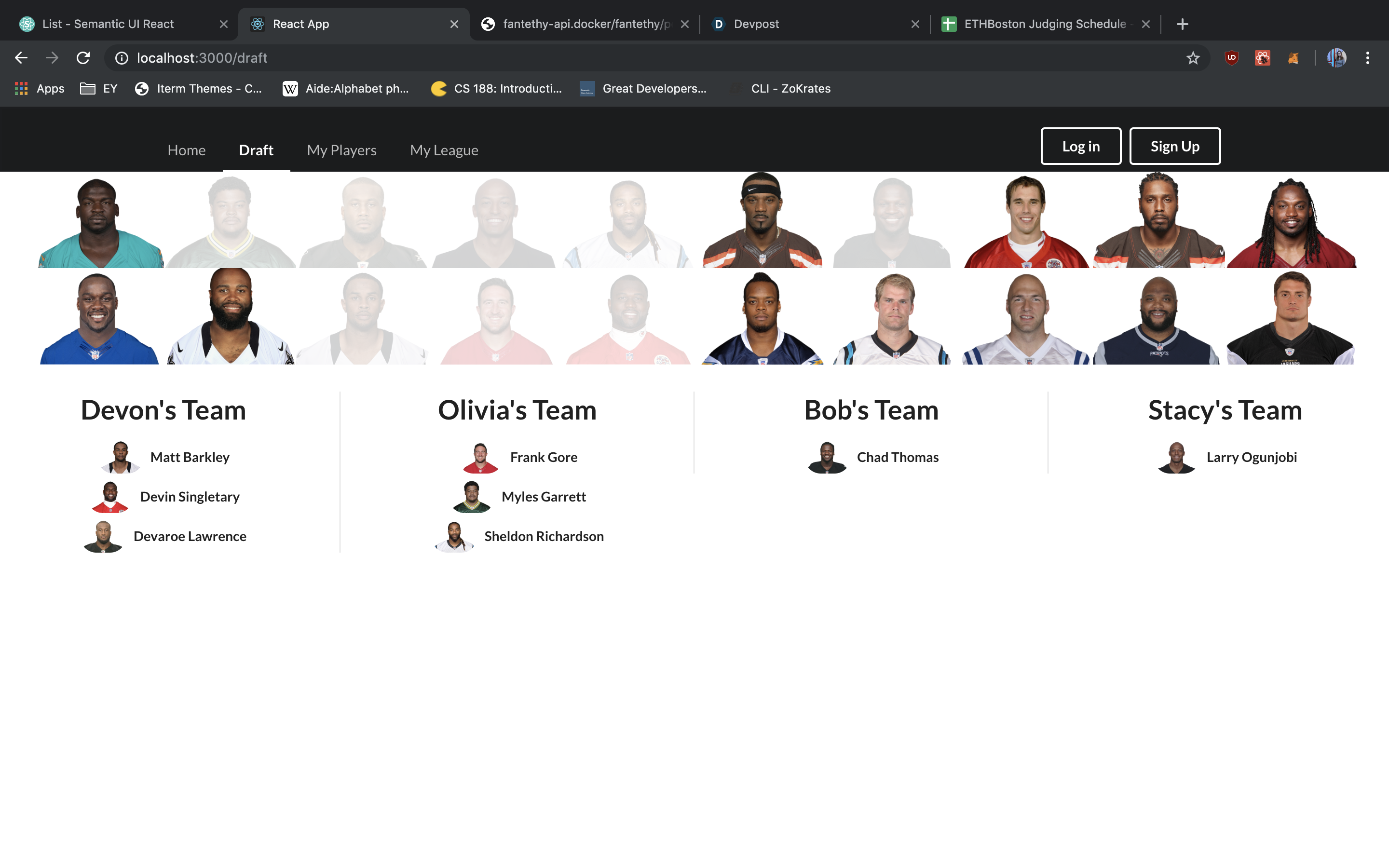 Fantethy Football | Devpost