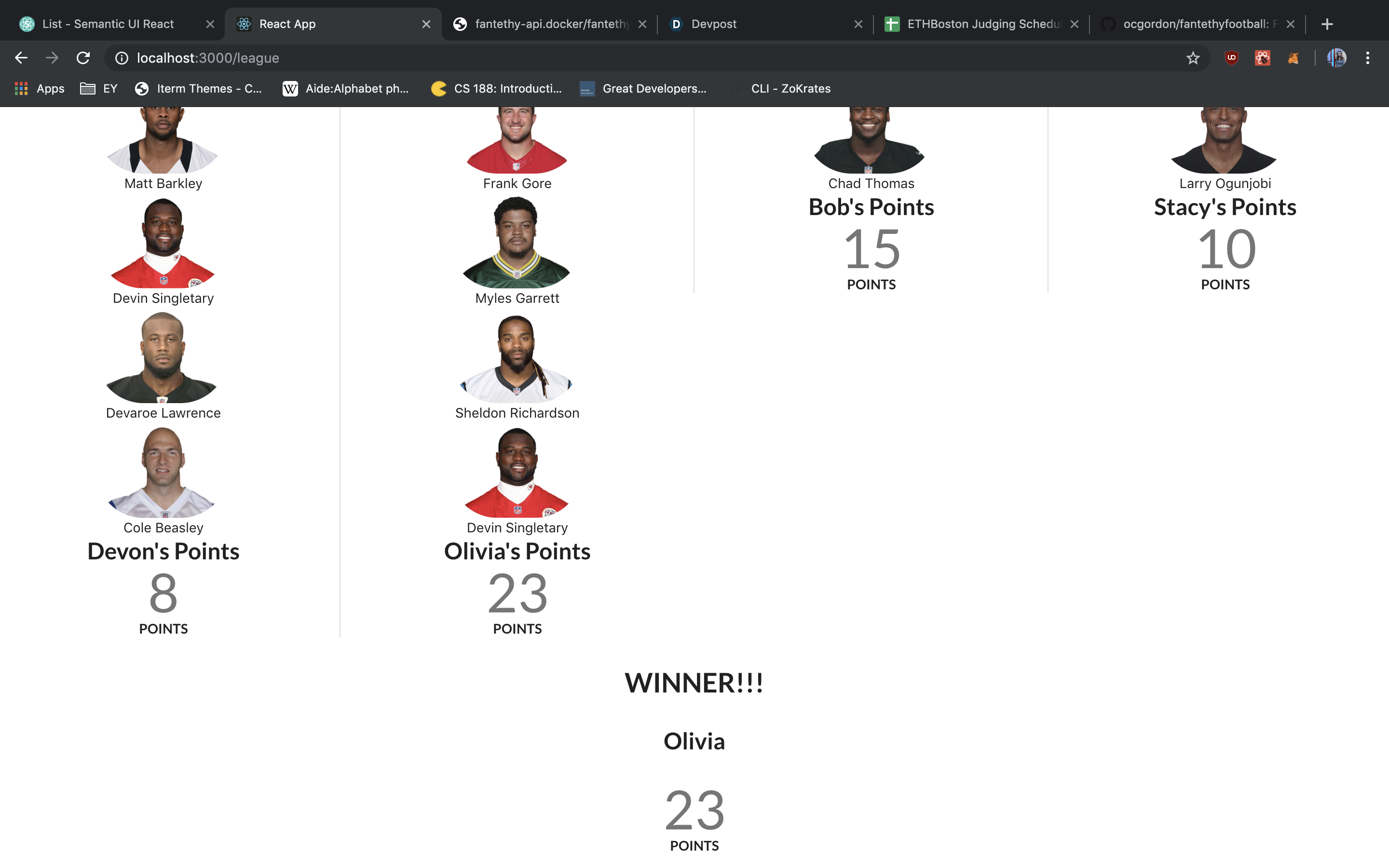 Fantethy Football | Devpost