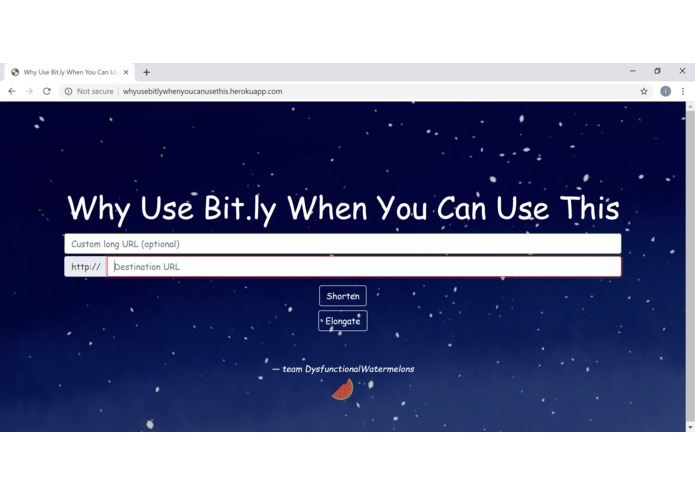 Why Use Bit.ly When You Can Use This | Devpost