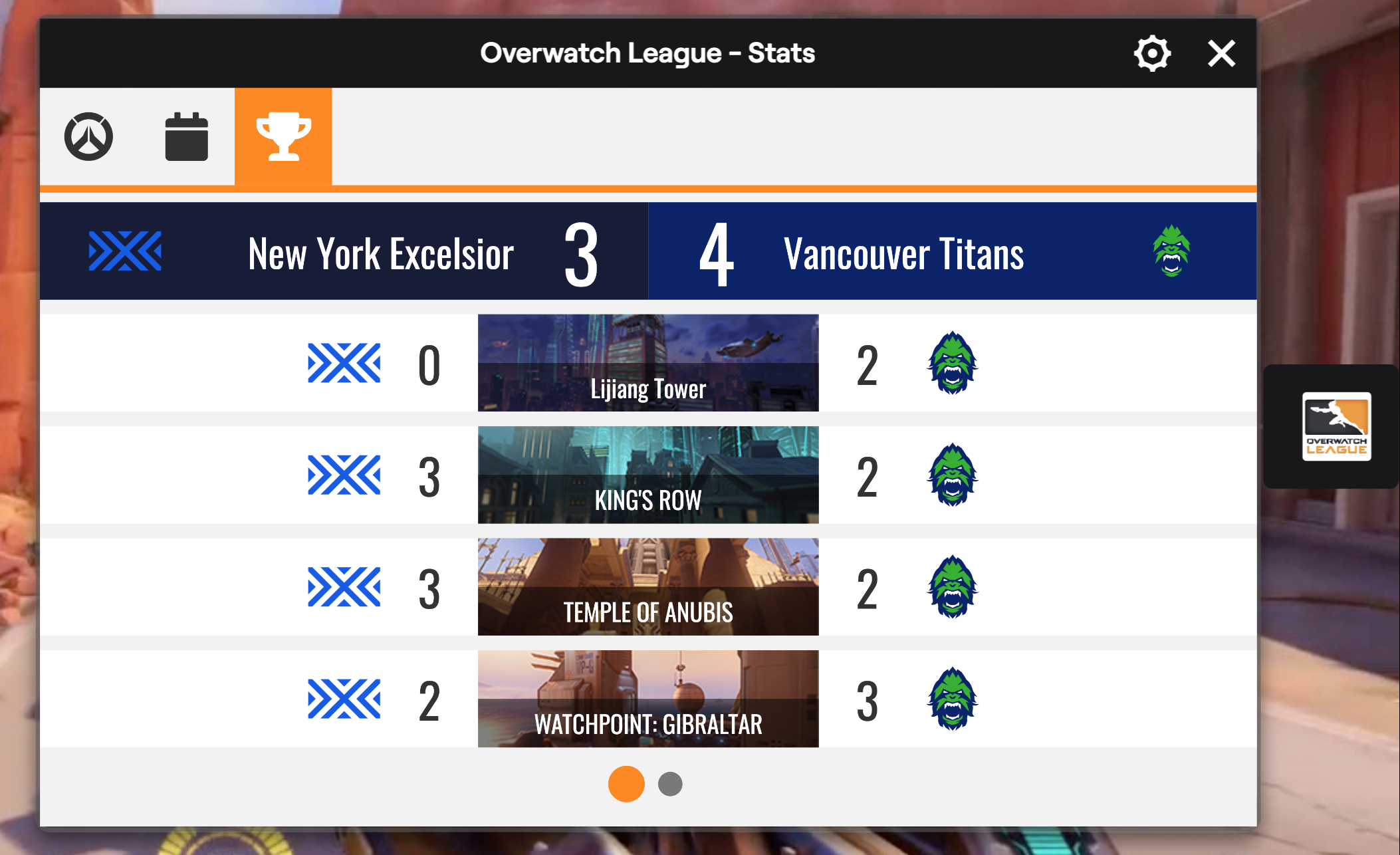 OverWatch League - Live Stats | Devpost