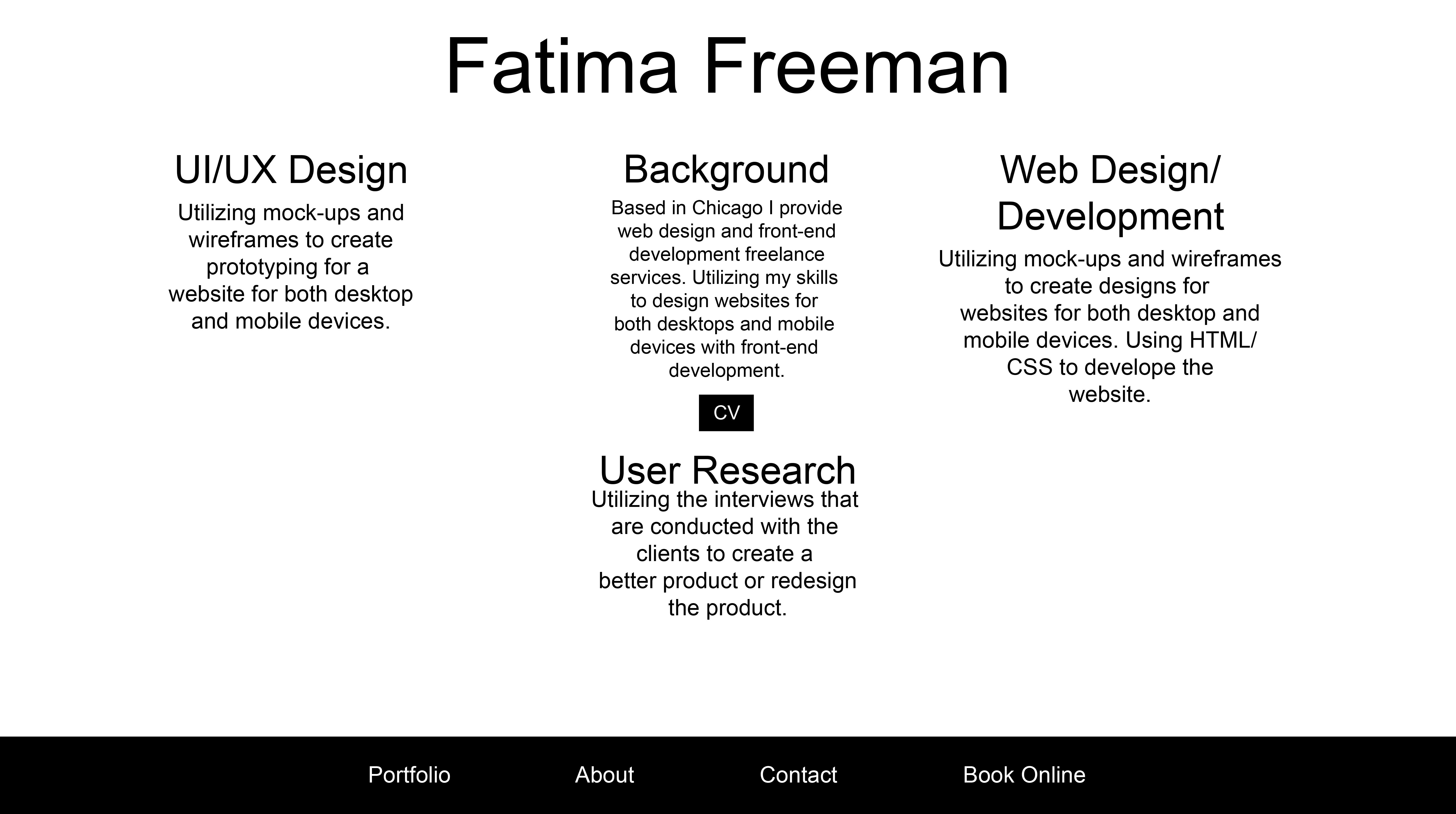 Fatima Freeman-Redesigned Digital Portfolio | Devpost