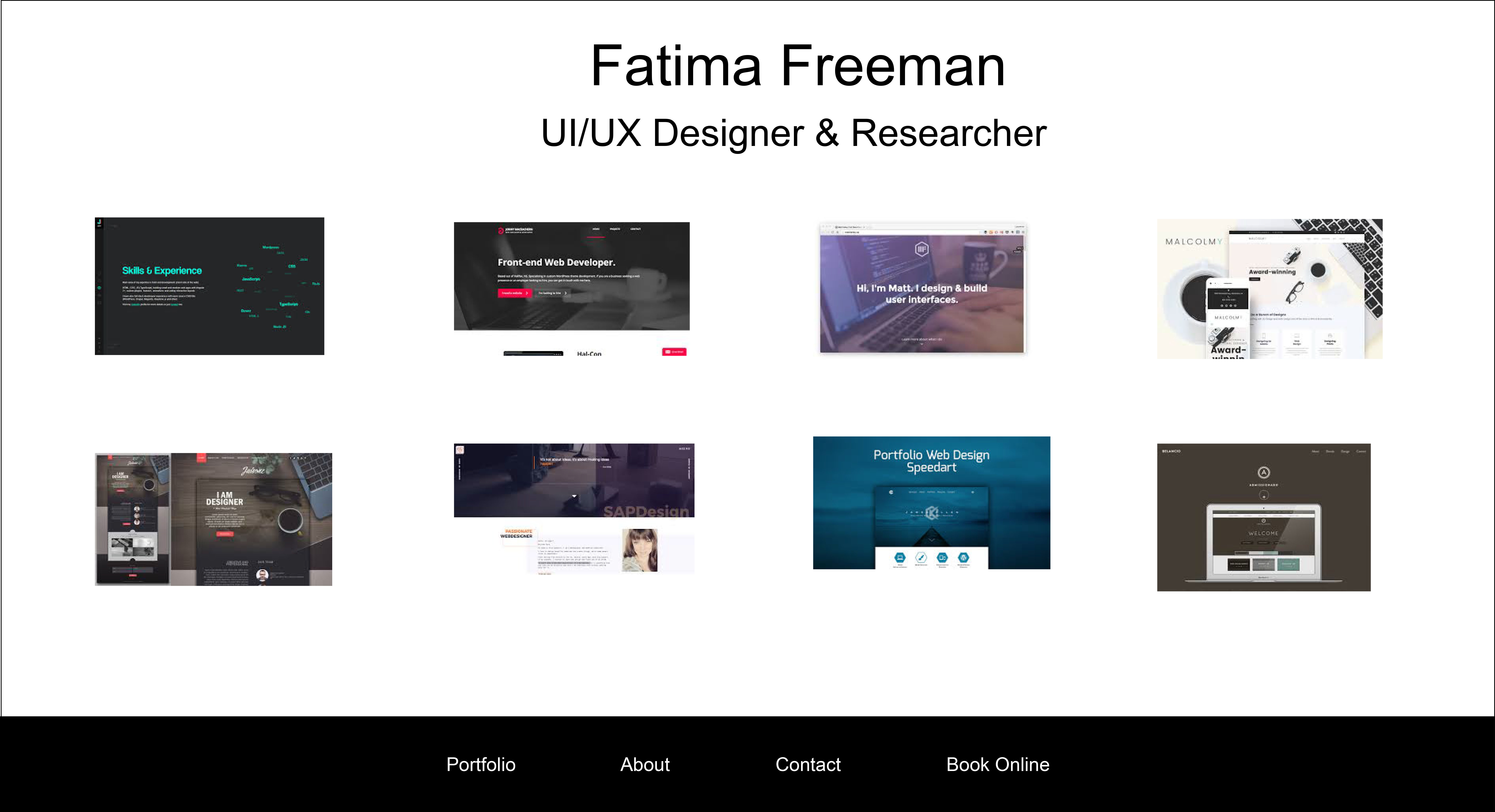 Fatima Freeman-Redesigned Digital Portfolio | Devpost