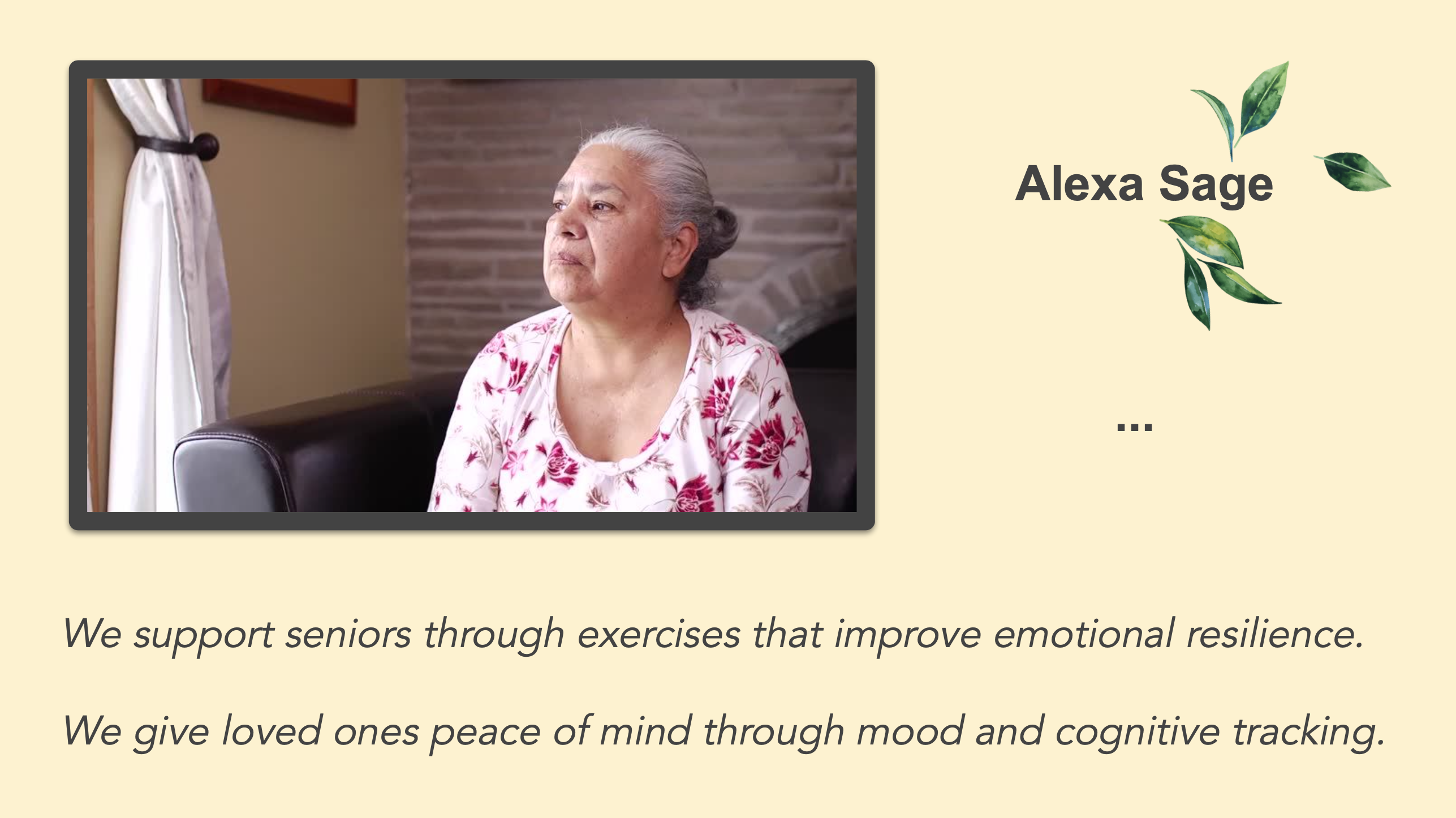Alexa Sage: Promoting cognitive & mental health for seniors | Devpost