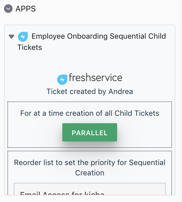 Employee Onboarding Sequential Child Tickets | Devpost