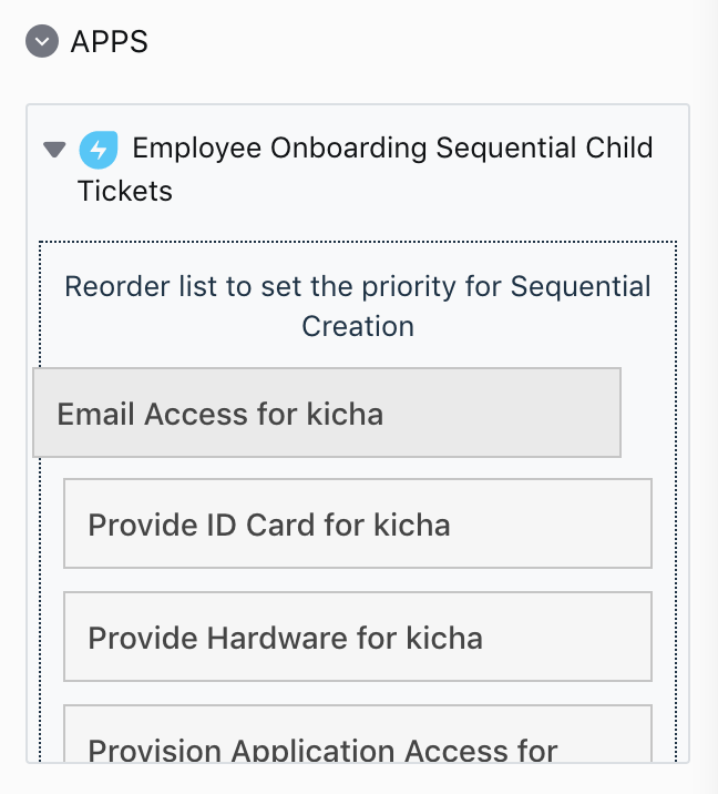 Employee Onboarding Sequential Child Tickets | Devpost