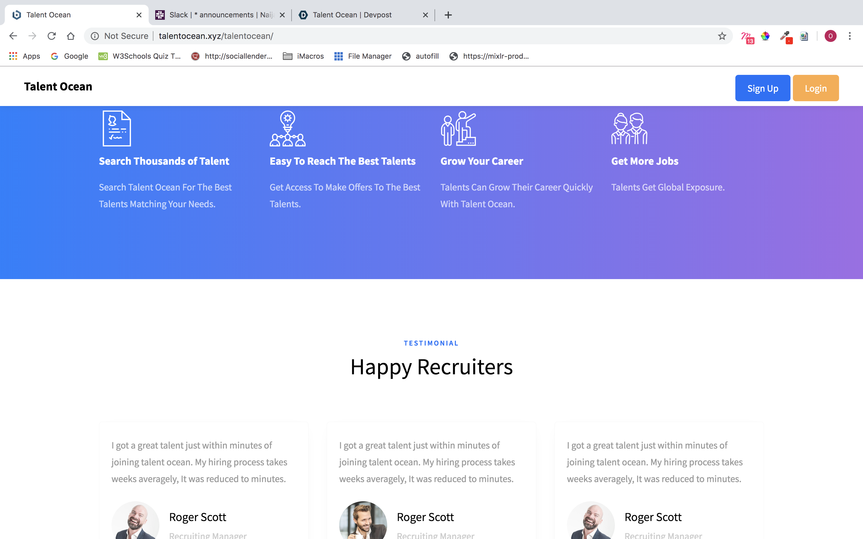Talent Ocean | Devpost