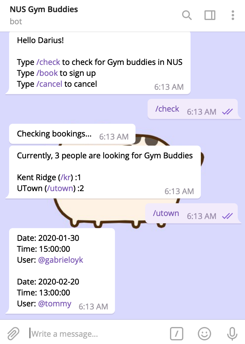 NUS Gym Buddies | Devpost