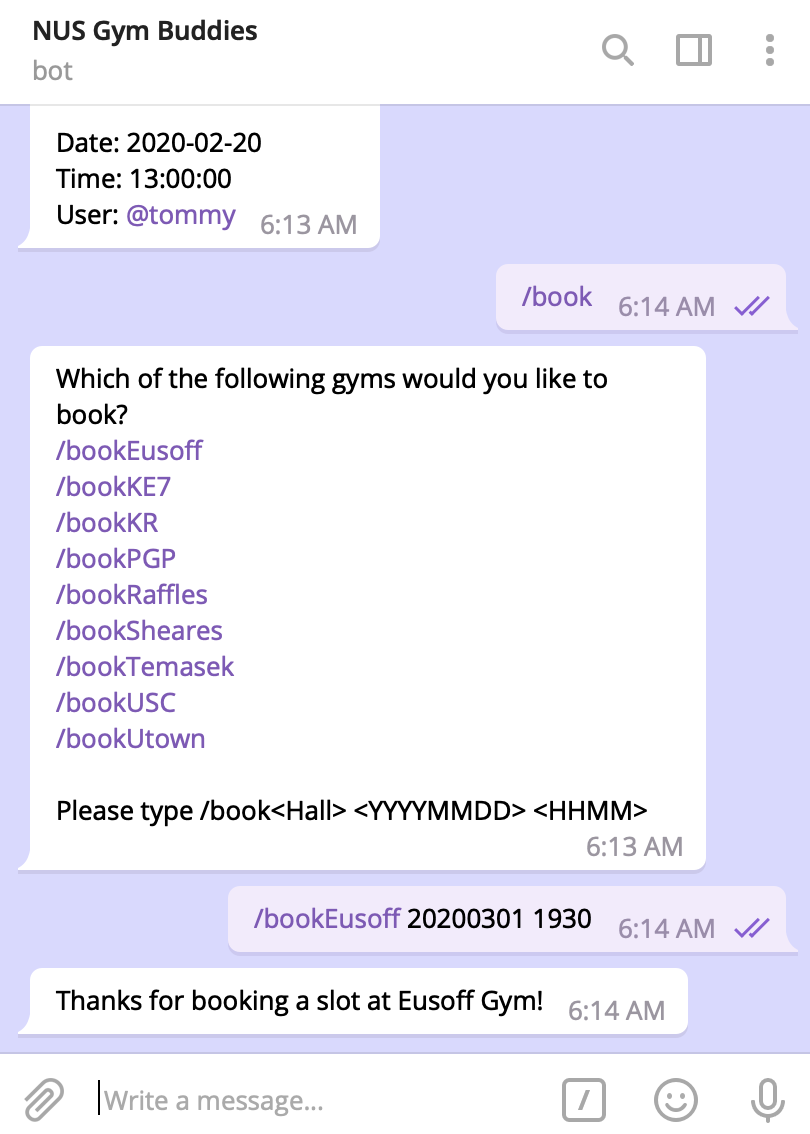 NUS Gym Buddies | Devpost