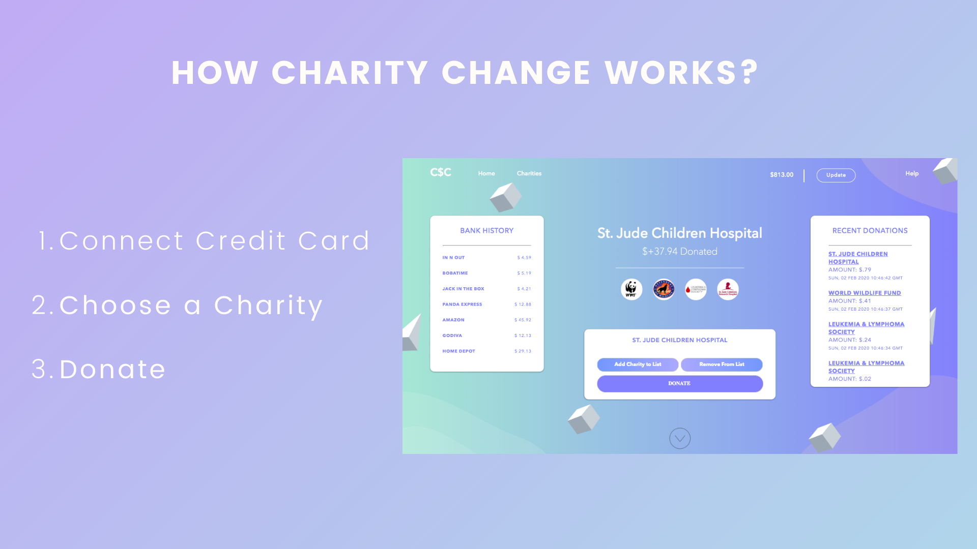 Charity Change | Devpost