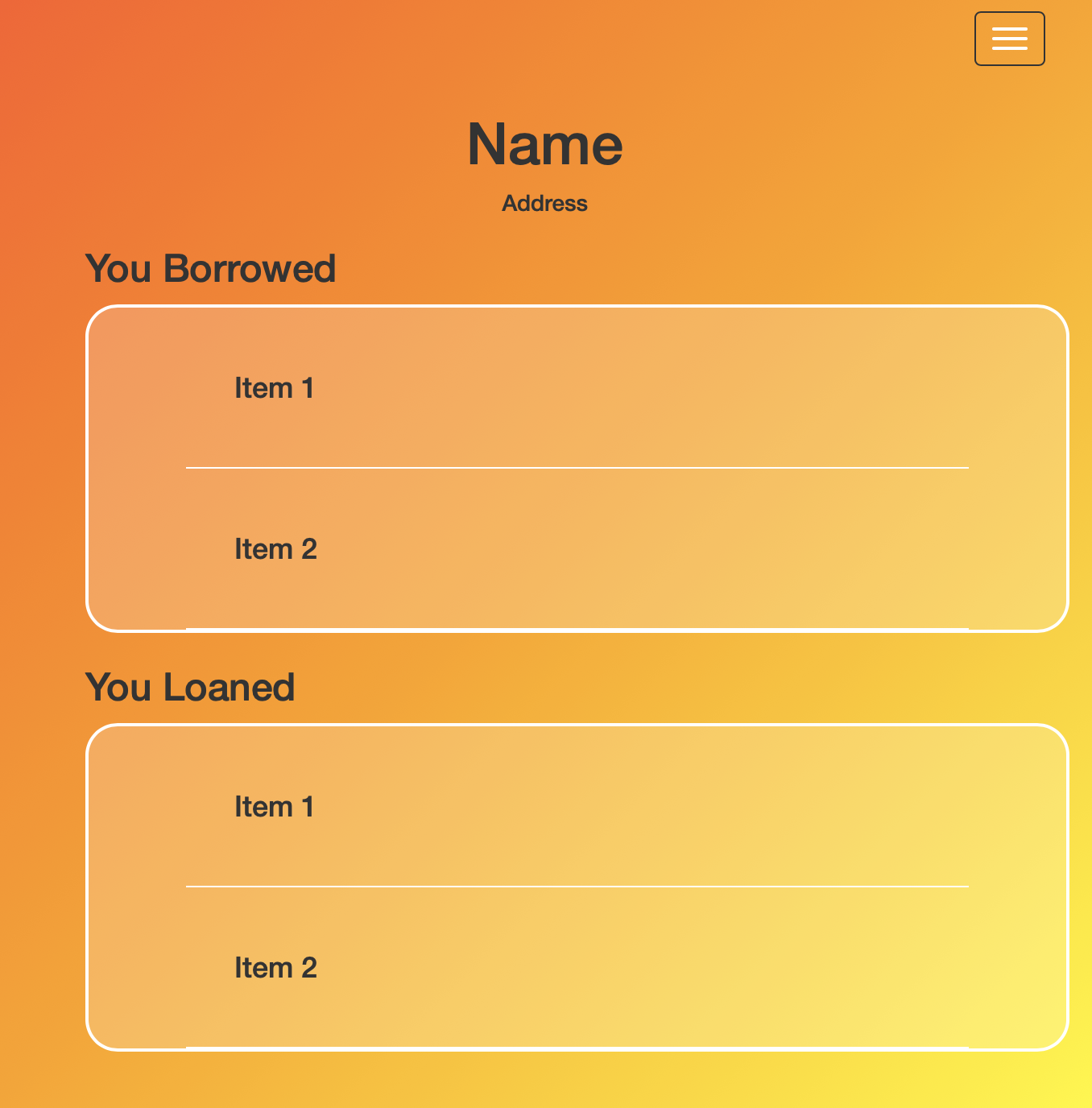 Loan Thy Neighbor | Devpost