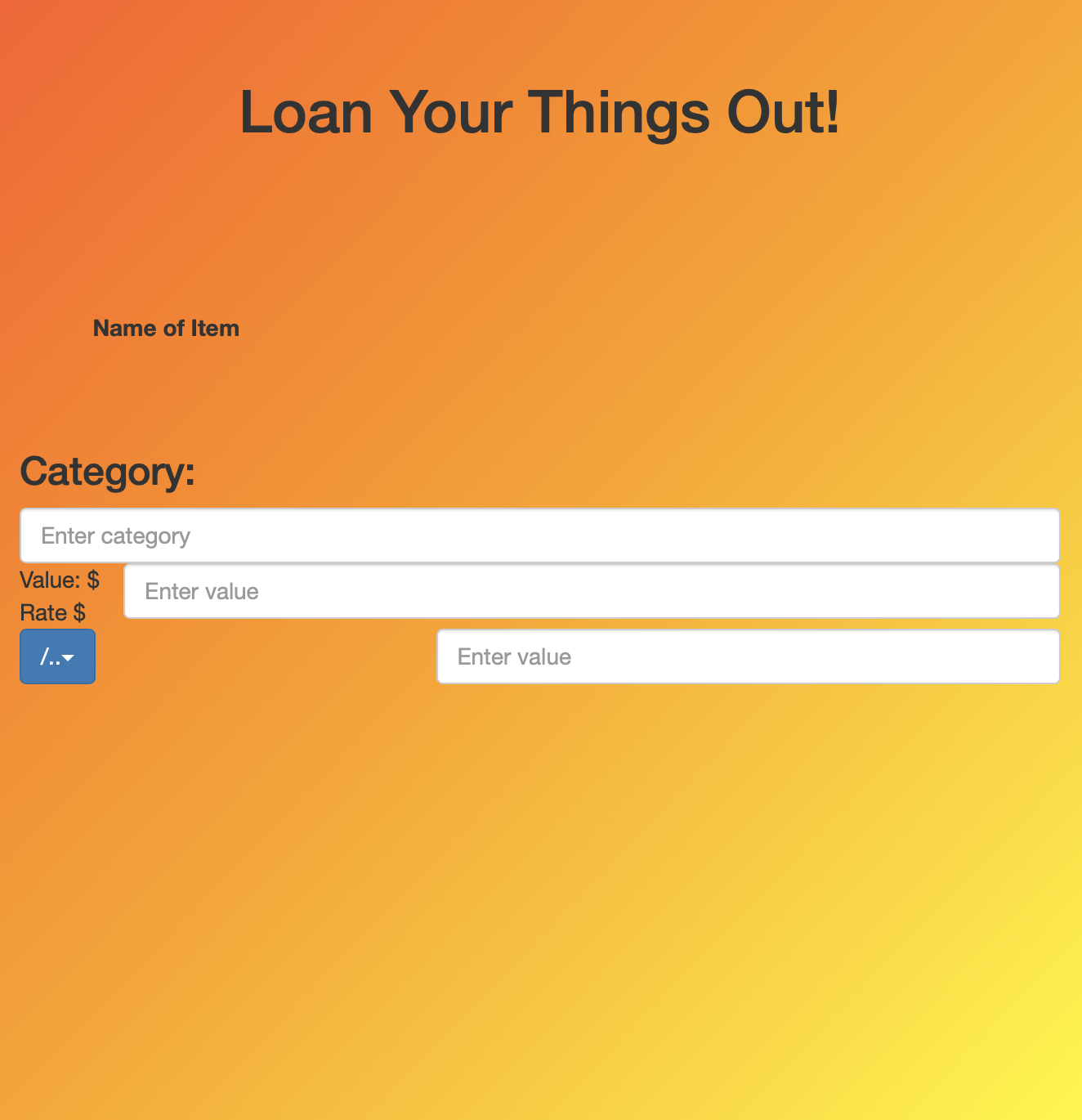 Loan Thy Neighbor | Devpost