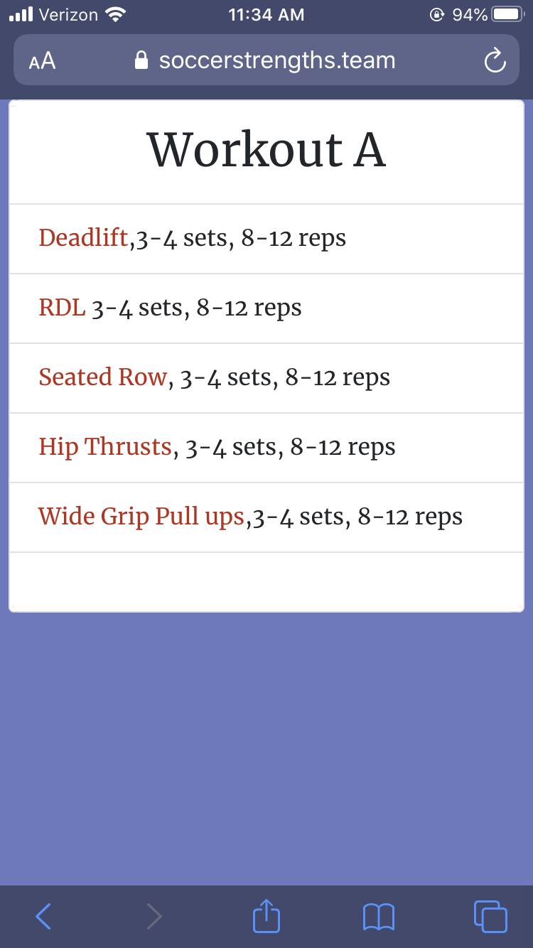 soccer-strength-training | Devpost