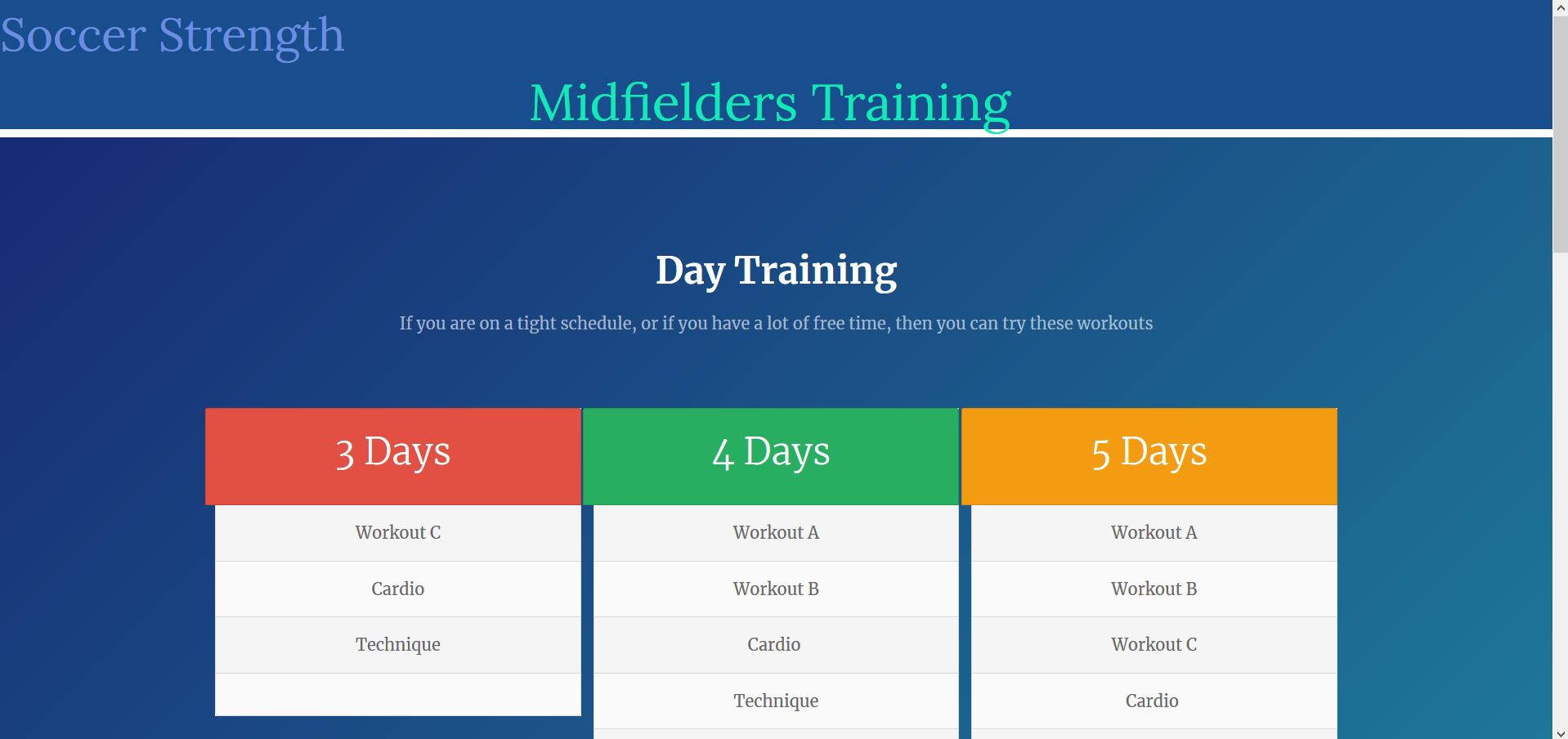 soccer-strength-training | Devpost