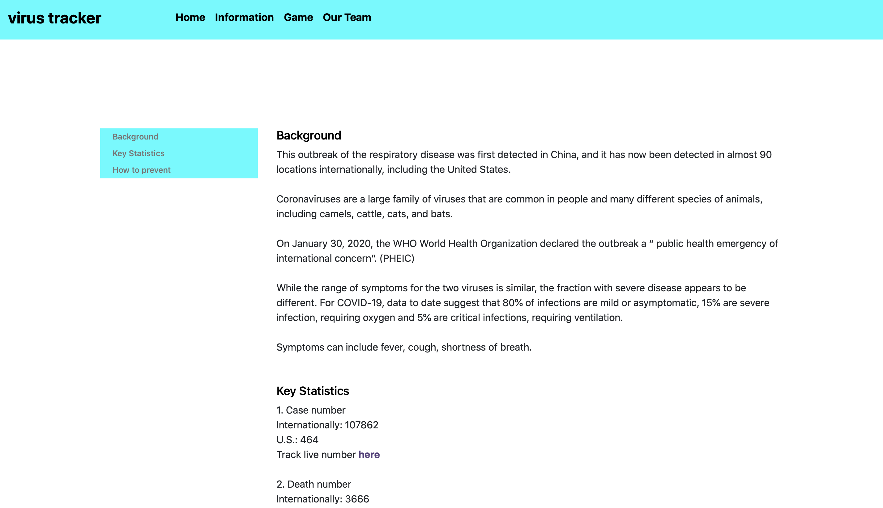 Virus Tracker | Devpost