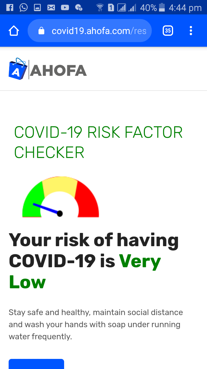 Covid-19 Risk Factor Assessment Tool | Devpost