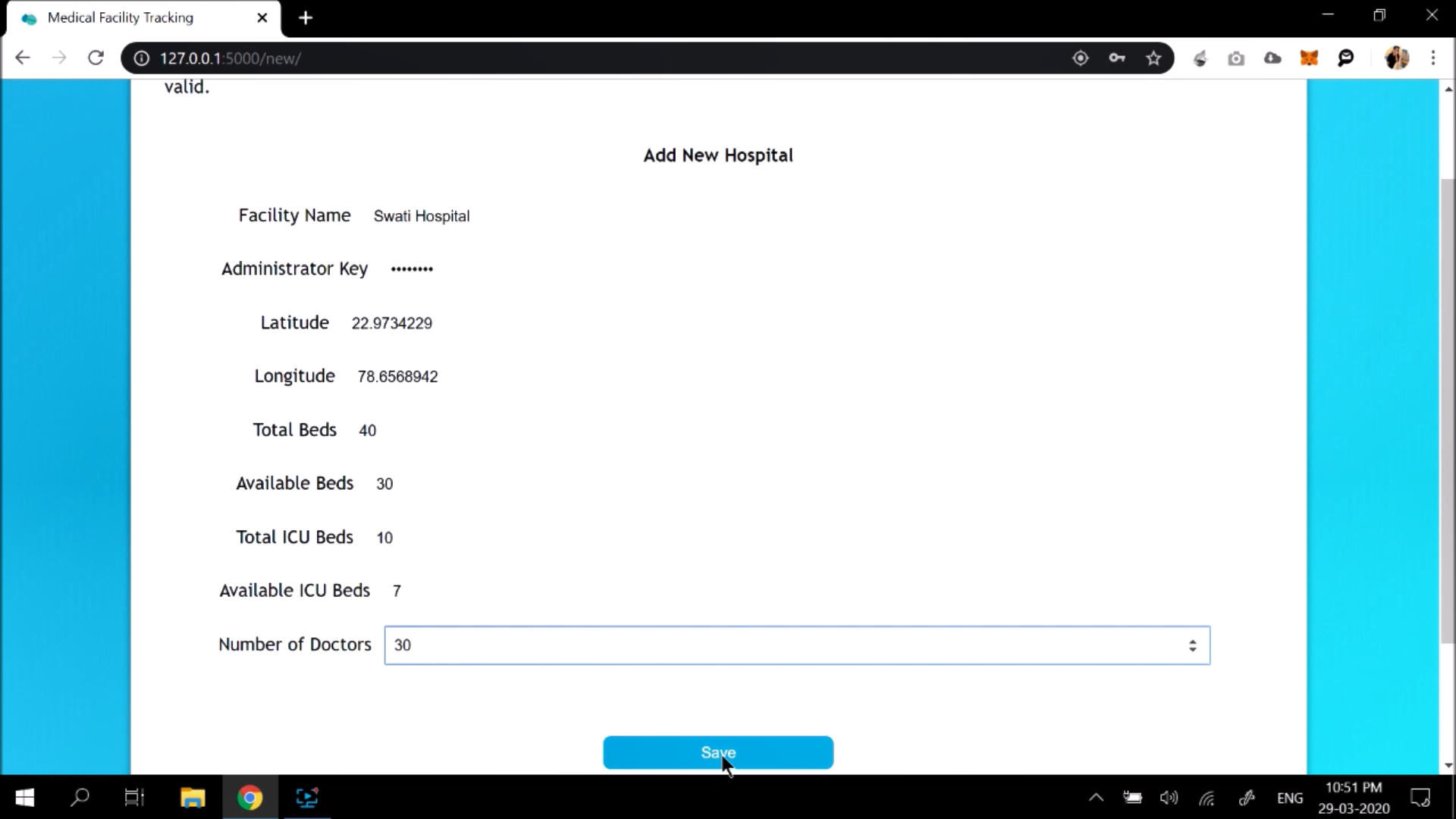Medical Facility Tracking | Devpost