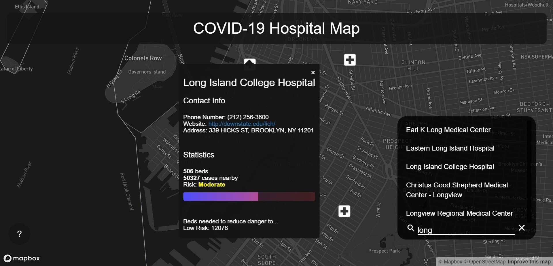 COVID-19 Hospital Map | Devpost