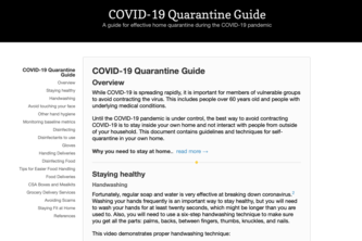 COVID-19 Quarantine Guide for Vulnerable Populations | Devpost
