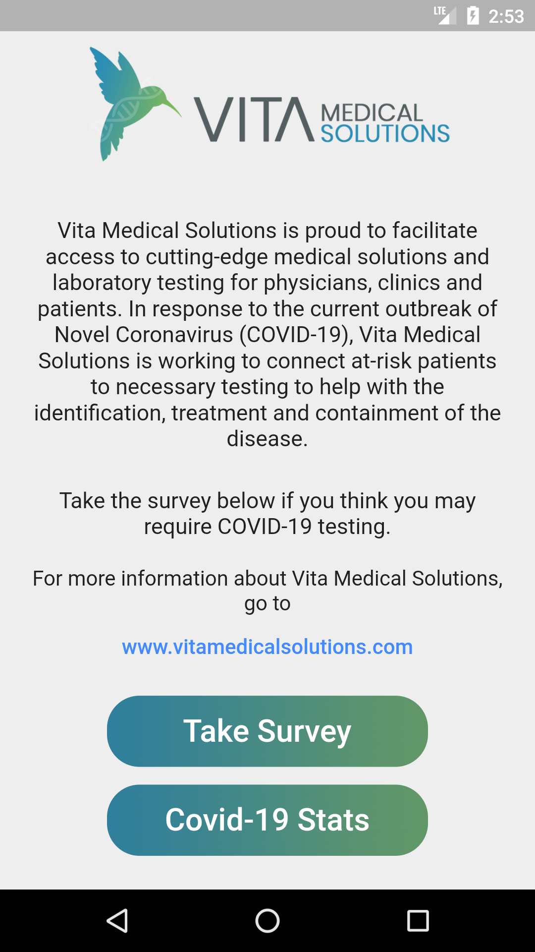 Vita Medical Solutions Covid-19 App | Devpost
