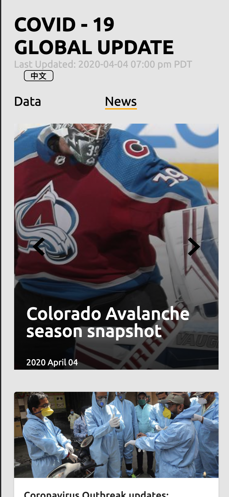 Coronavirus Pandemic Global Update | Devpost