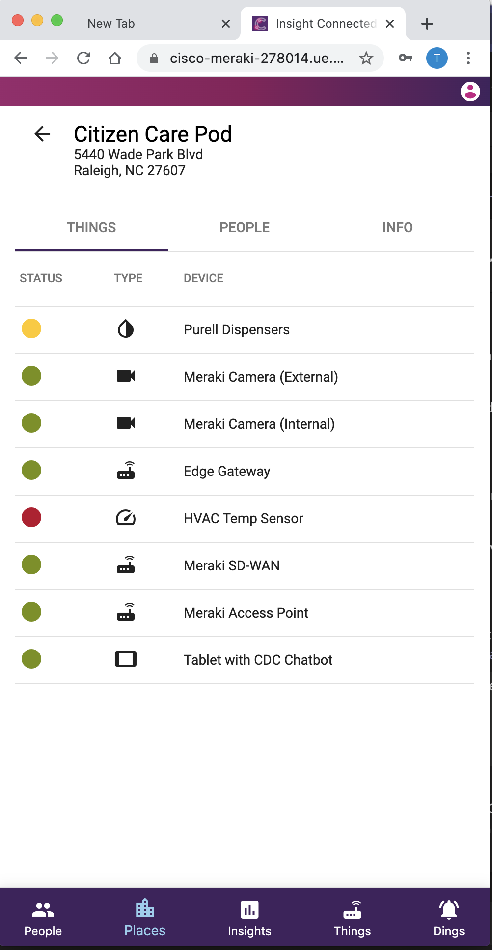 Insight Citizen Care Pod powered by Meraki | Devpost