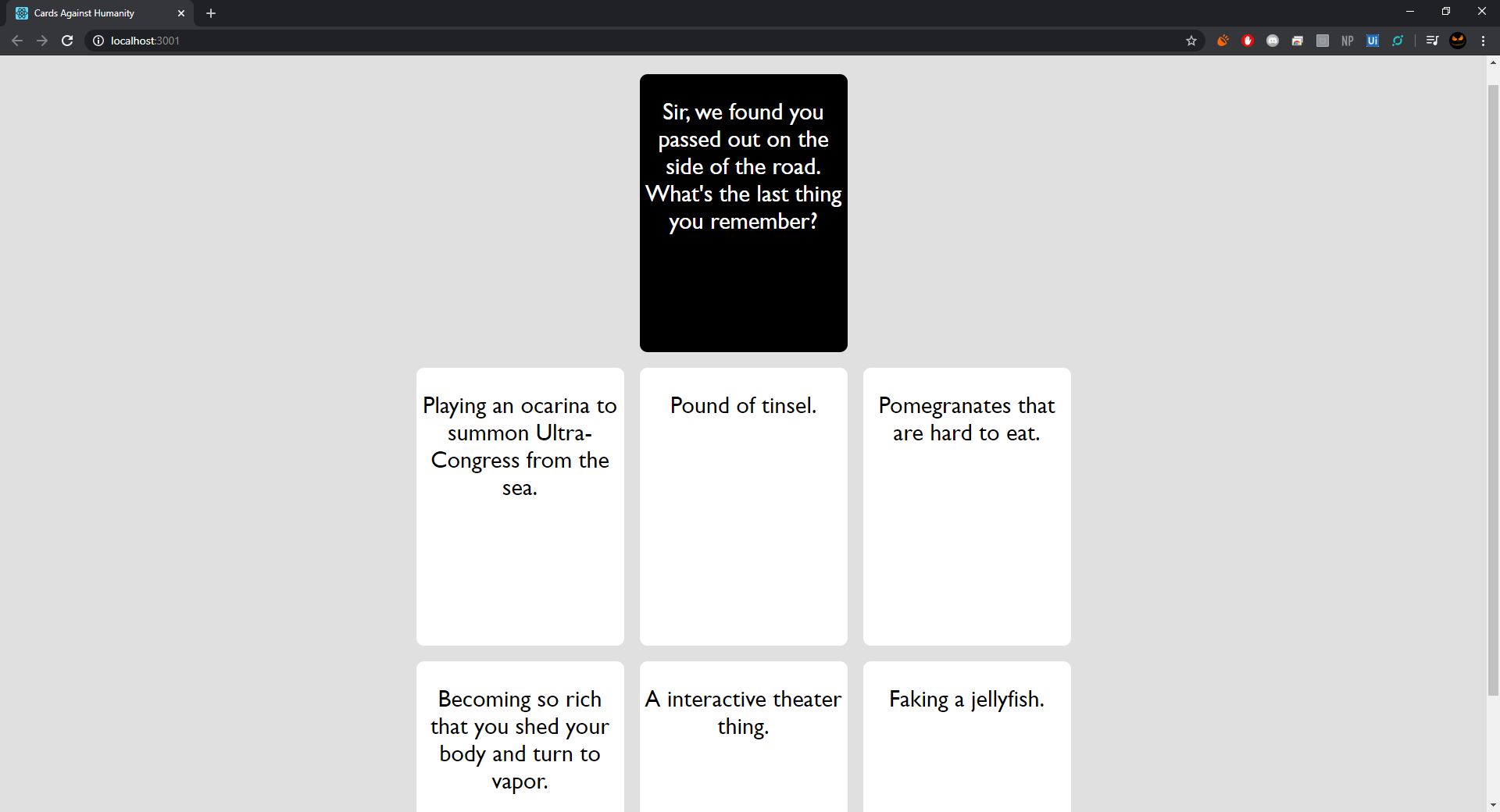 Cards "For" Humanity | Devpost